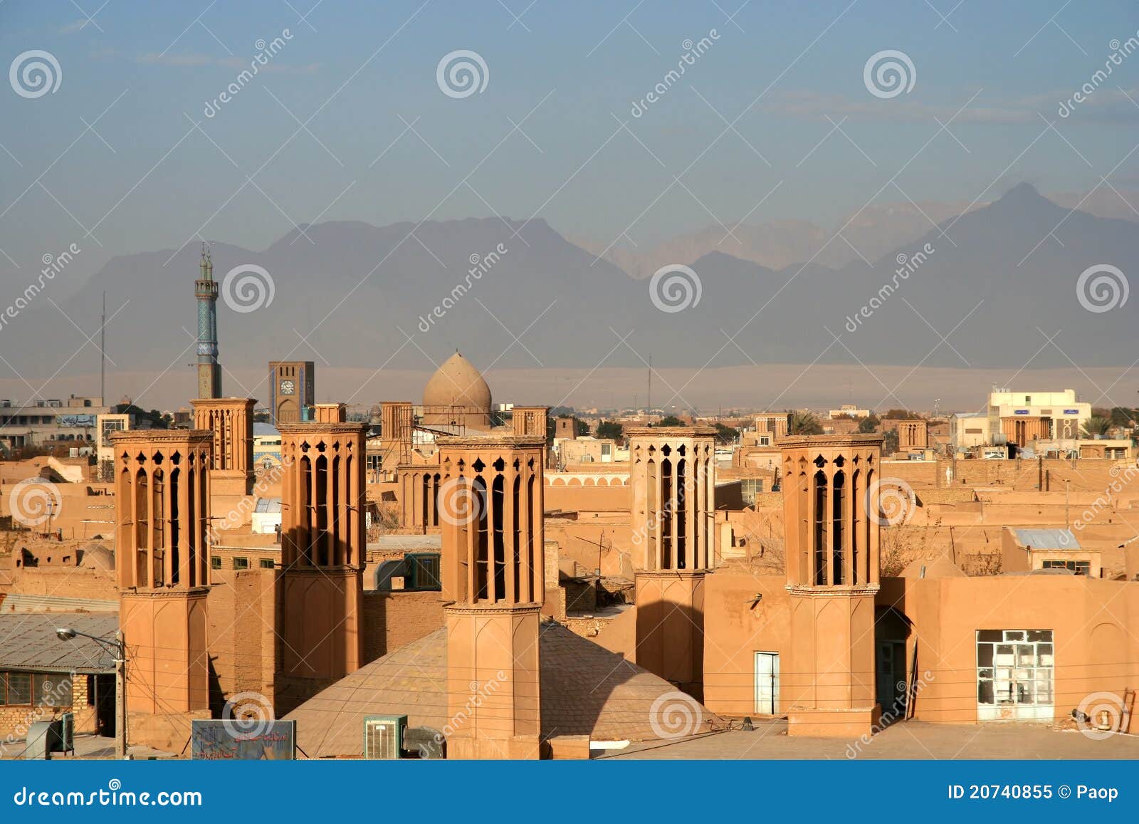 Yazd city stock image. Image of asian, culture, buildings - 20740855