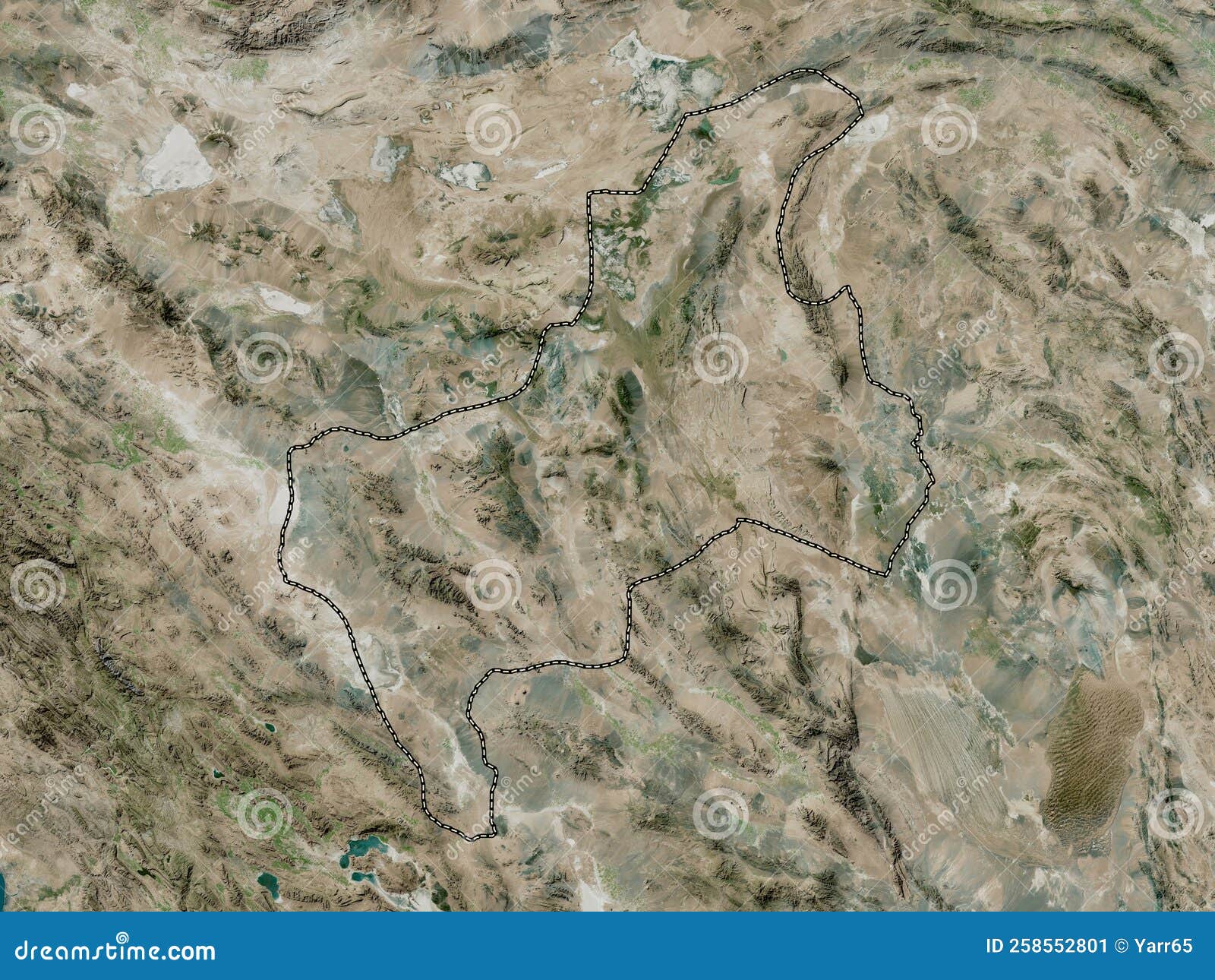 Yazd, Iran. High-res Satellite. No Legend Stock Image - Image of ...