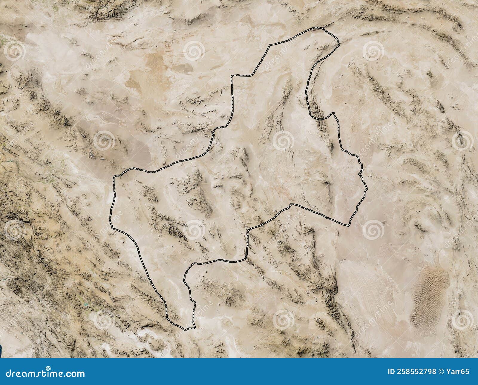 Yazd, Iran. Low-res Satellite. No Legend Stock Illustration ...