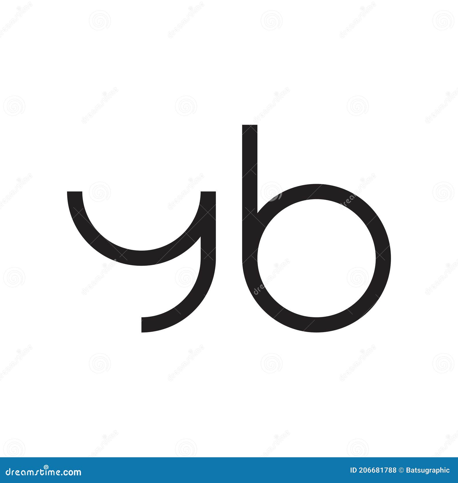 Yb Initial Letter Vector Logo Icon Stock Vector - Illustration of ...