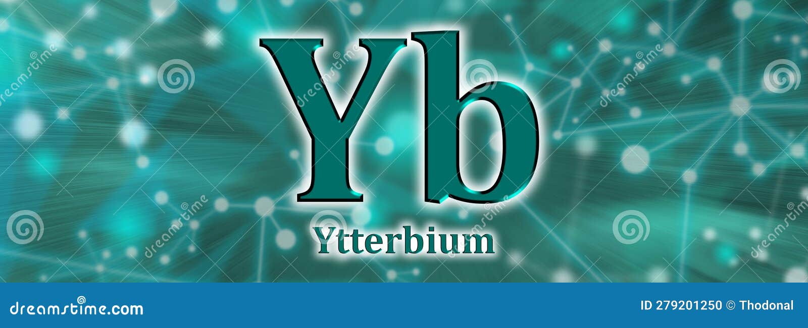 Yb Symbol. Ytterbium Chemical Element Stock Illustration - Illustration ...