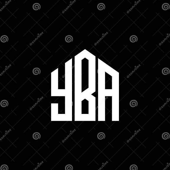 YBA Letter Logo Design on BLACK Background. YBA Creative Initials ...