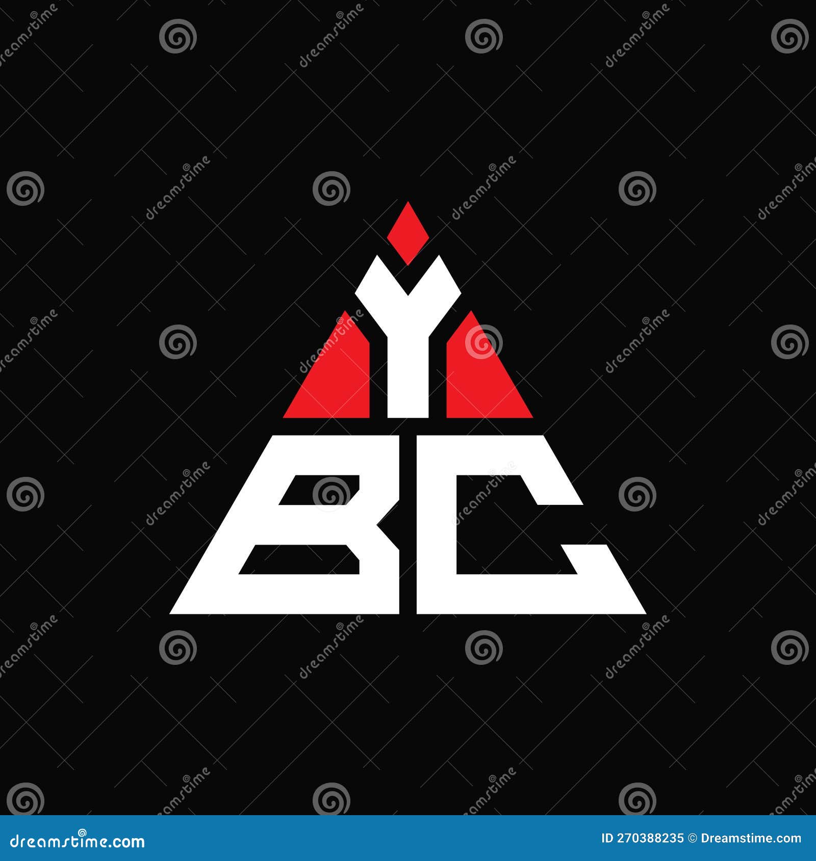 YBC Triangle Letter Logo Design with Triangle Shape. YBC Triangle Logo ...