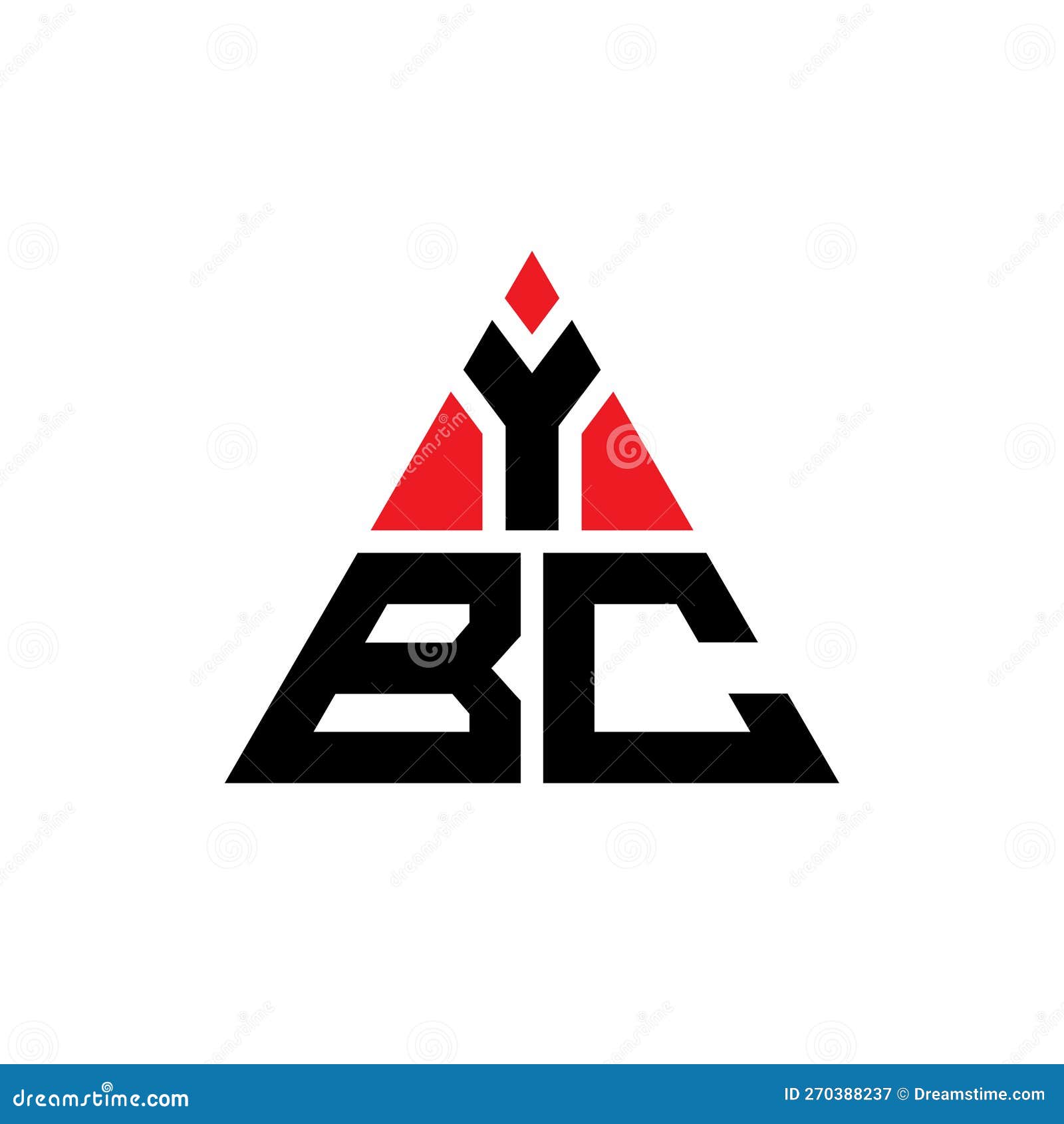 YBC Triangle Letter Logo Design with Triangle Shape. YBC Triangle Logo ...