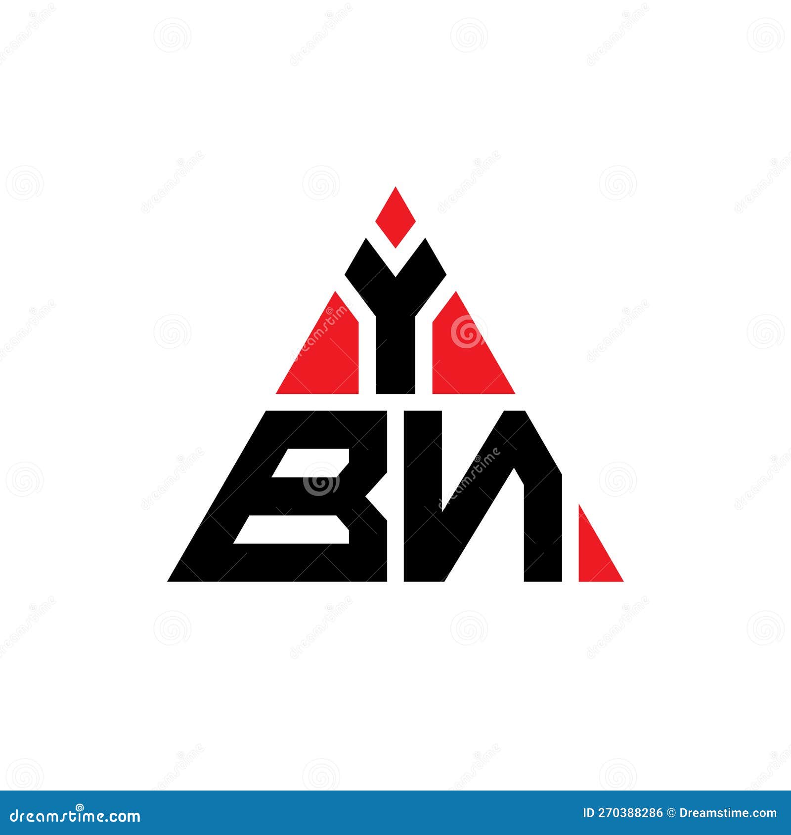 YBN Triangle Letter Logo Design with Triangle Shape. YBN Triangle Logo ...