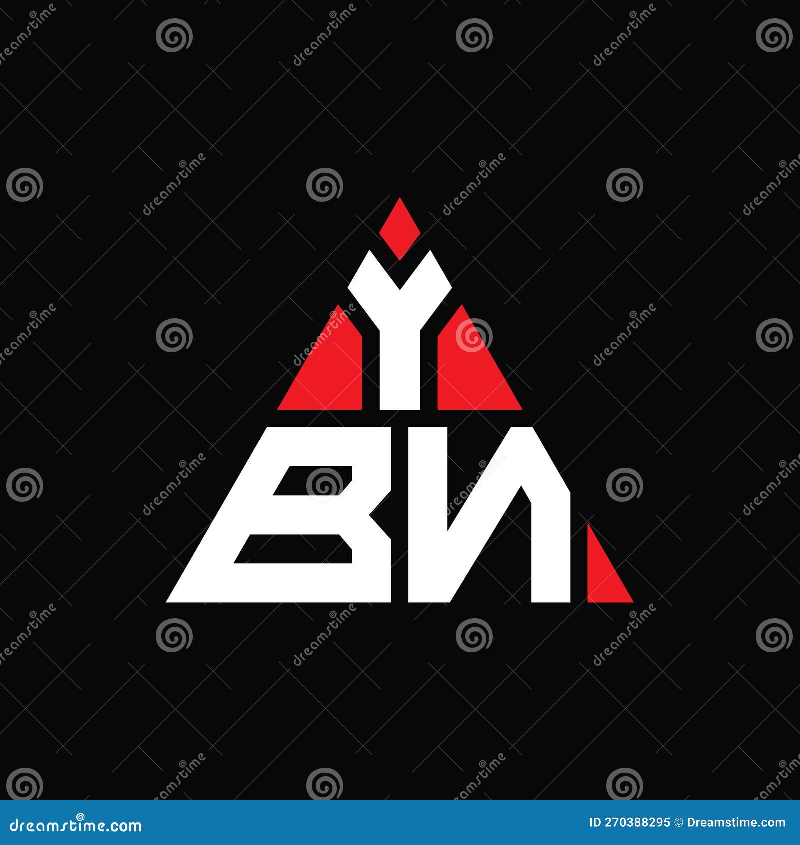 YBN Triangle Letter Logo Design with Triangle Shape. YBN Triangle Logo ...