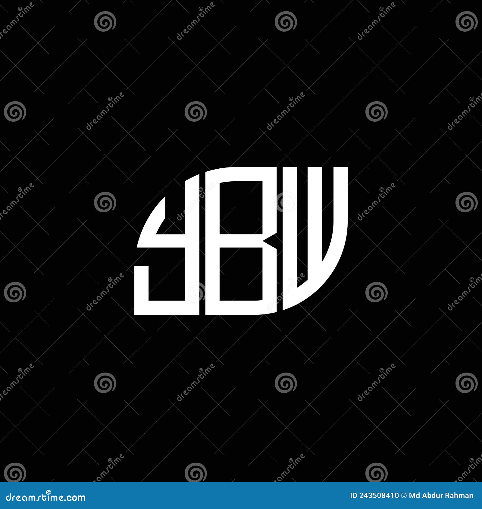 YBW Letter Logo Design on White Background. YBW Creative Initials ...