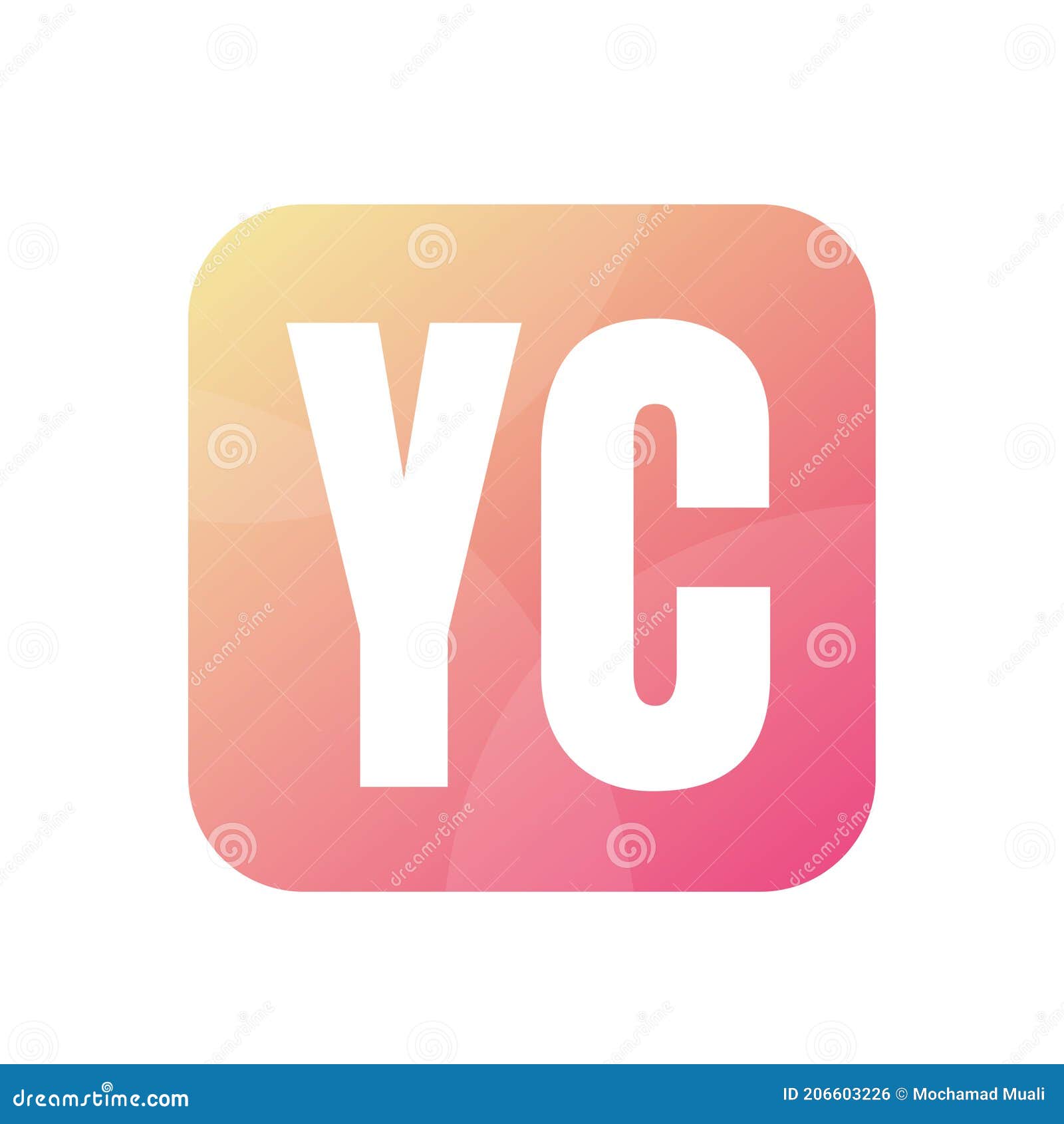 YC Letter Logo Design with Simple Style Stock Vector - Illustration of ...