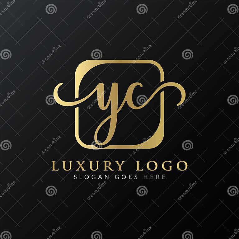 YC Logo Design Vector Template. Initial Luxury Letter YC Vector ...