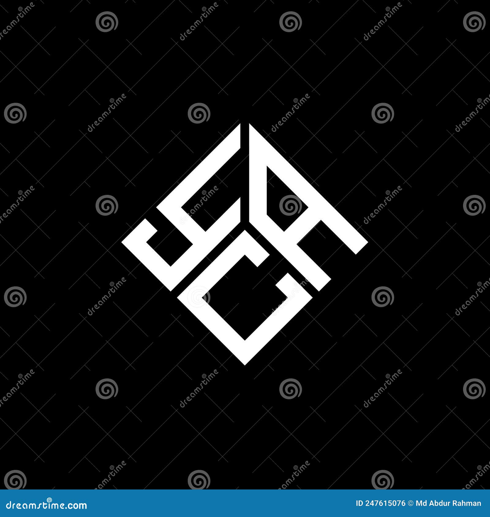 YCA Letter Logo Design on Black Background. YCA Creative Initials ...