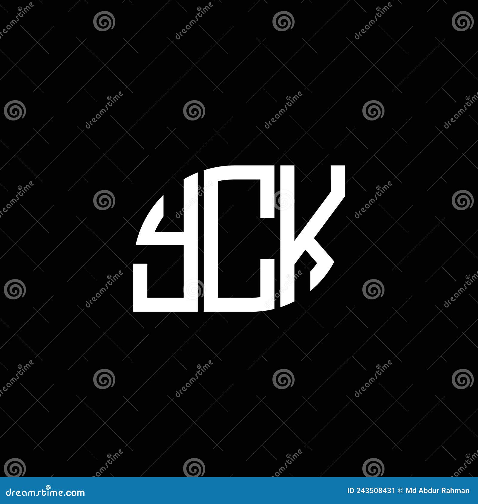 YCK Letter Logo Design on White Background. YCK Creative Initials ...
