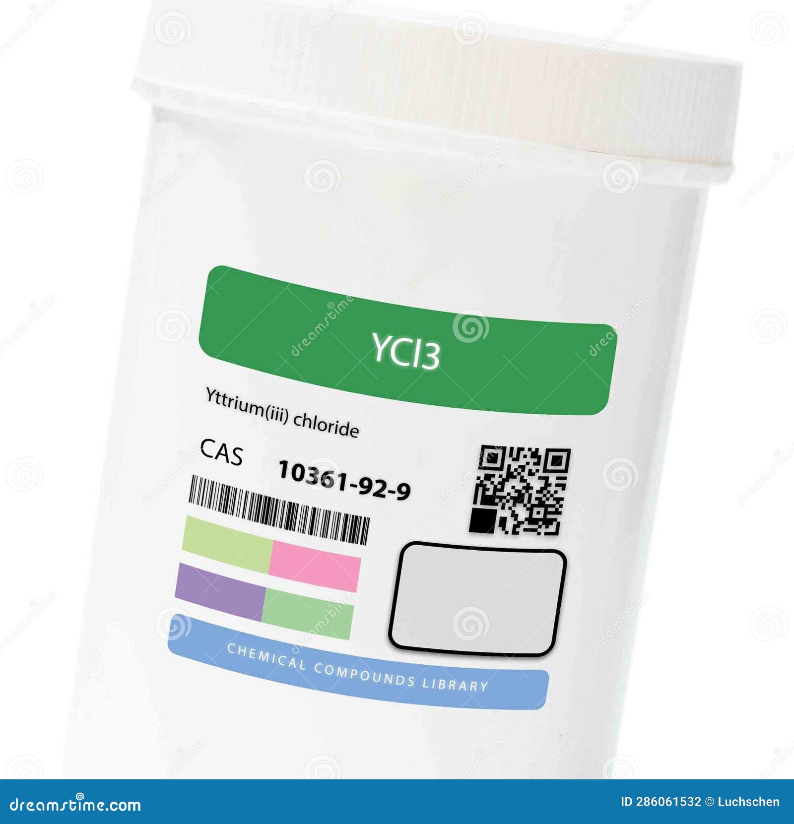 YCl3 - Yttrium chloride stock illustration. Illustration of chemicals ...