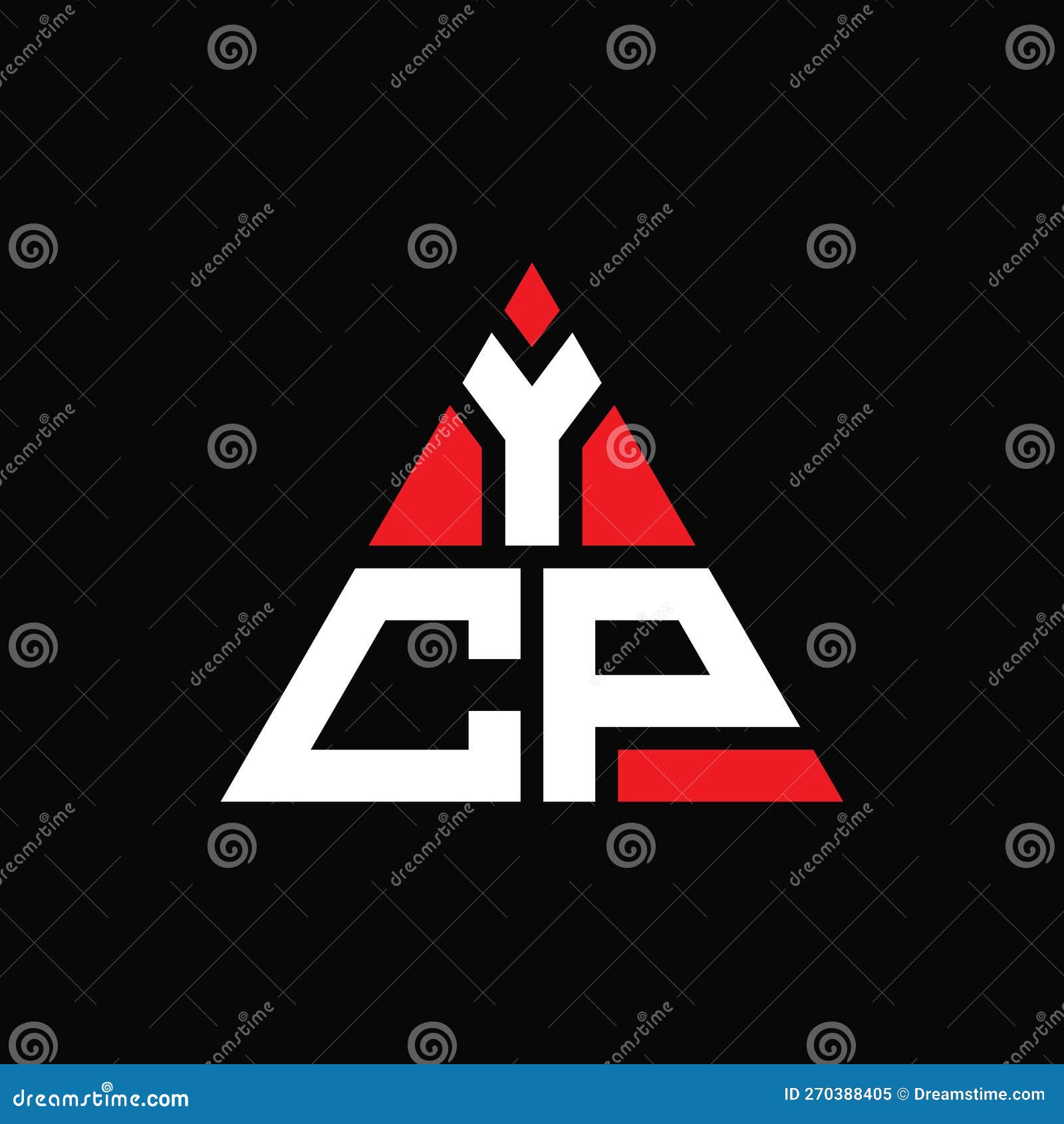 YCP Triangle Letter Logo Design with Triangle Shape. YCP Triangle Logo ...