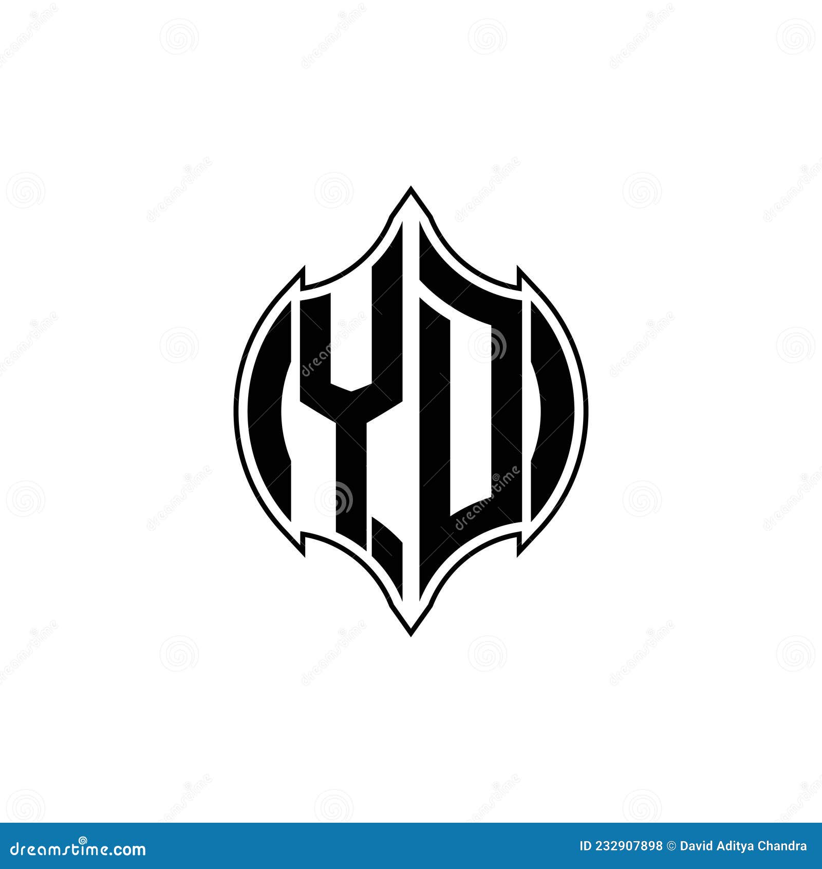 YD Logo Monogram Geometric Shield Shape Style Stock Vector ...