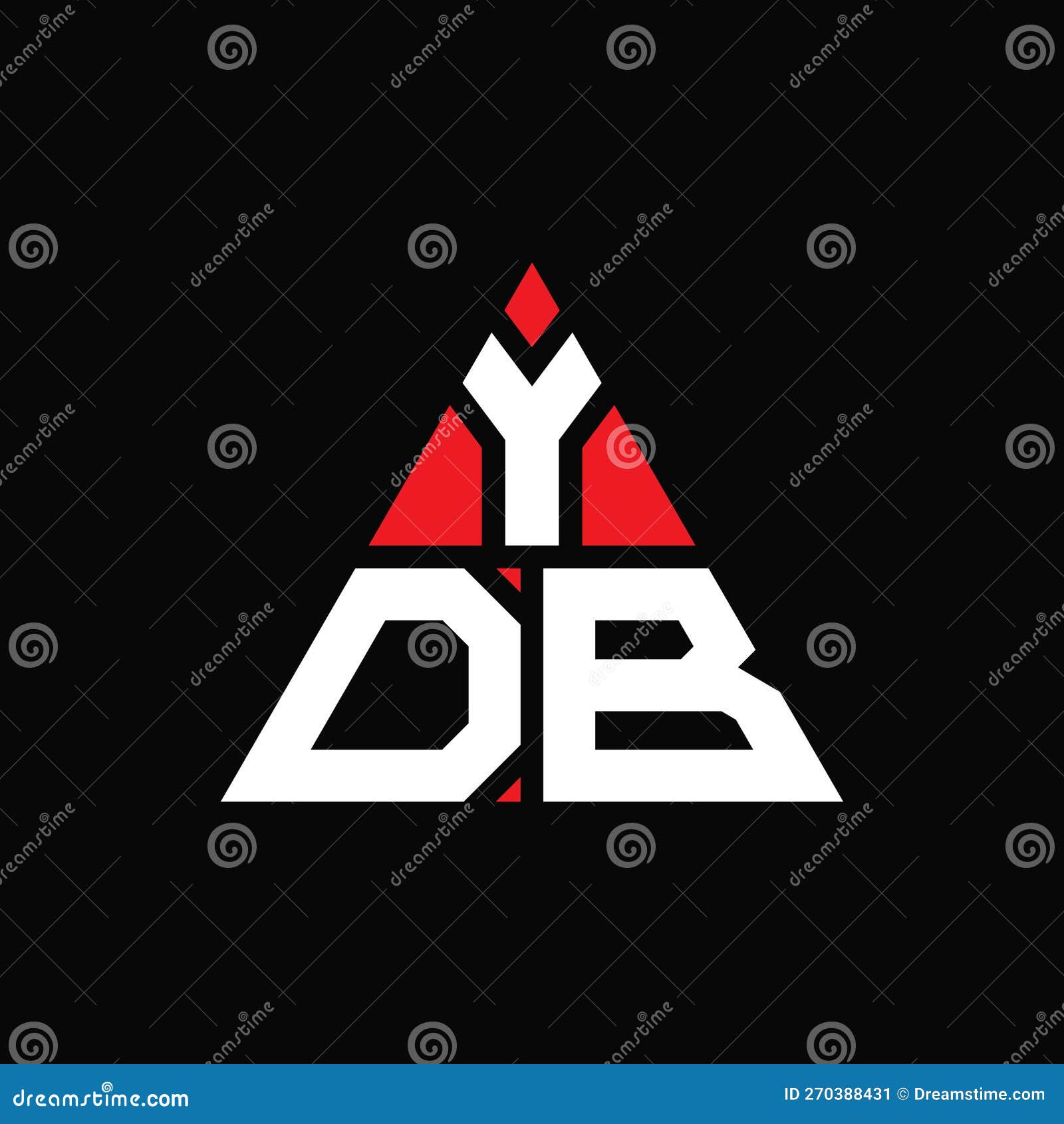 YDB Triangle Letter Logo Design with Triangle Shape. YDB Triangle Logo ...
