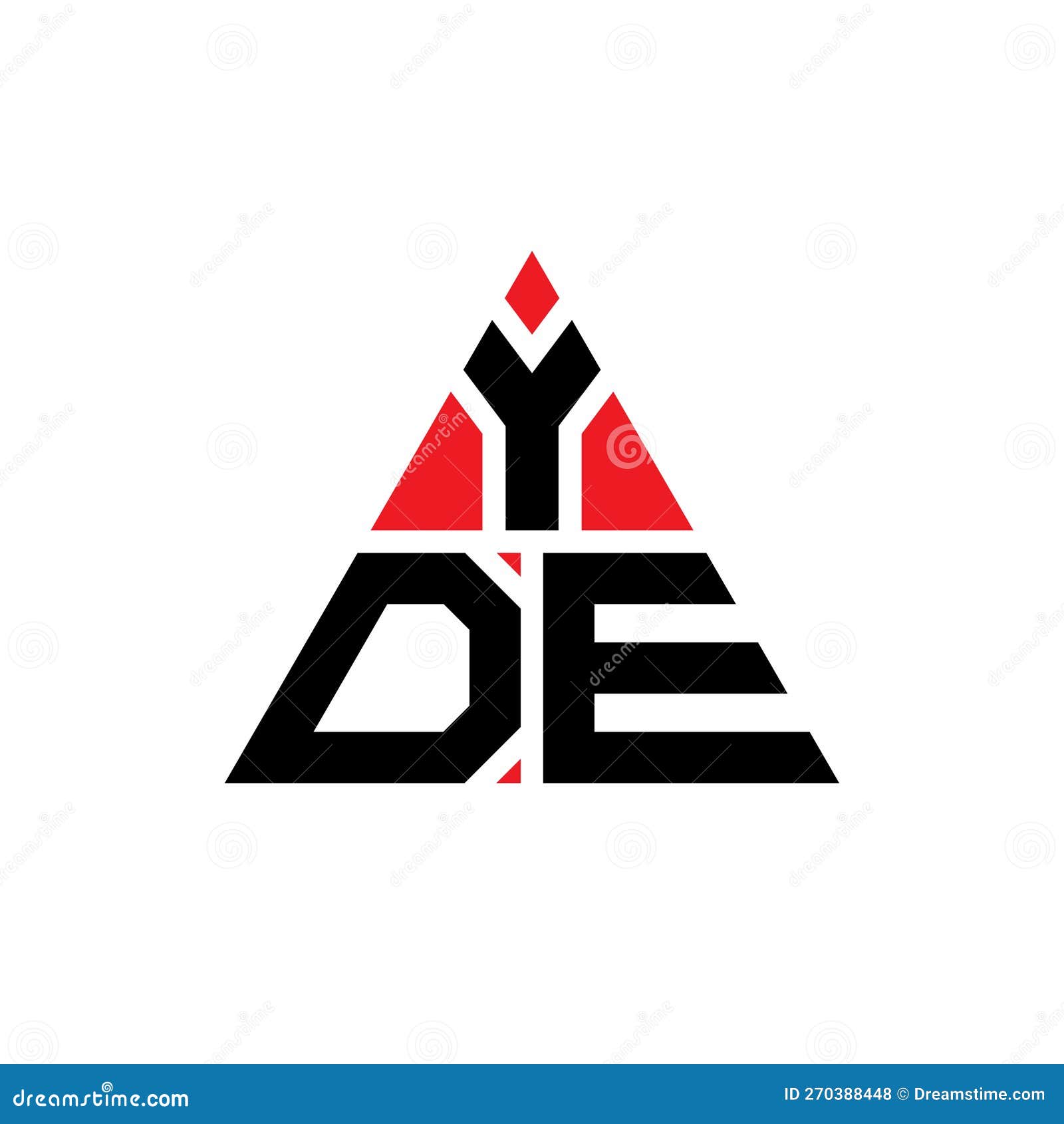 YDE Triangle Letter Logo Design with Triangle Shape. YDE Triangle Logo ...