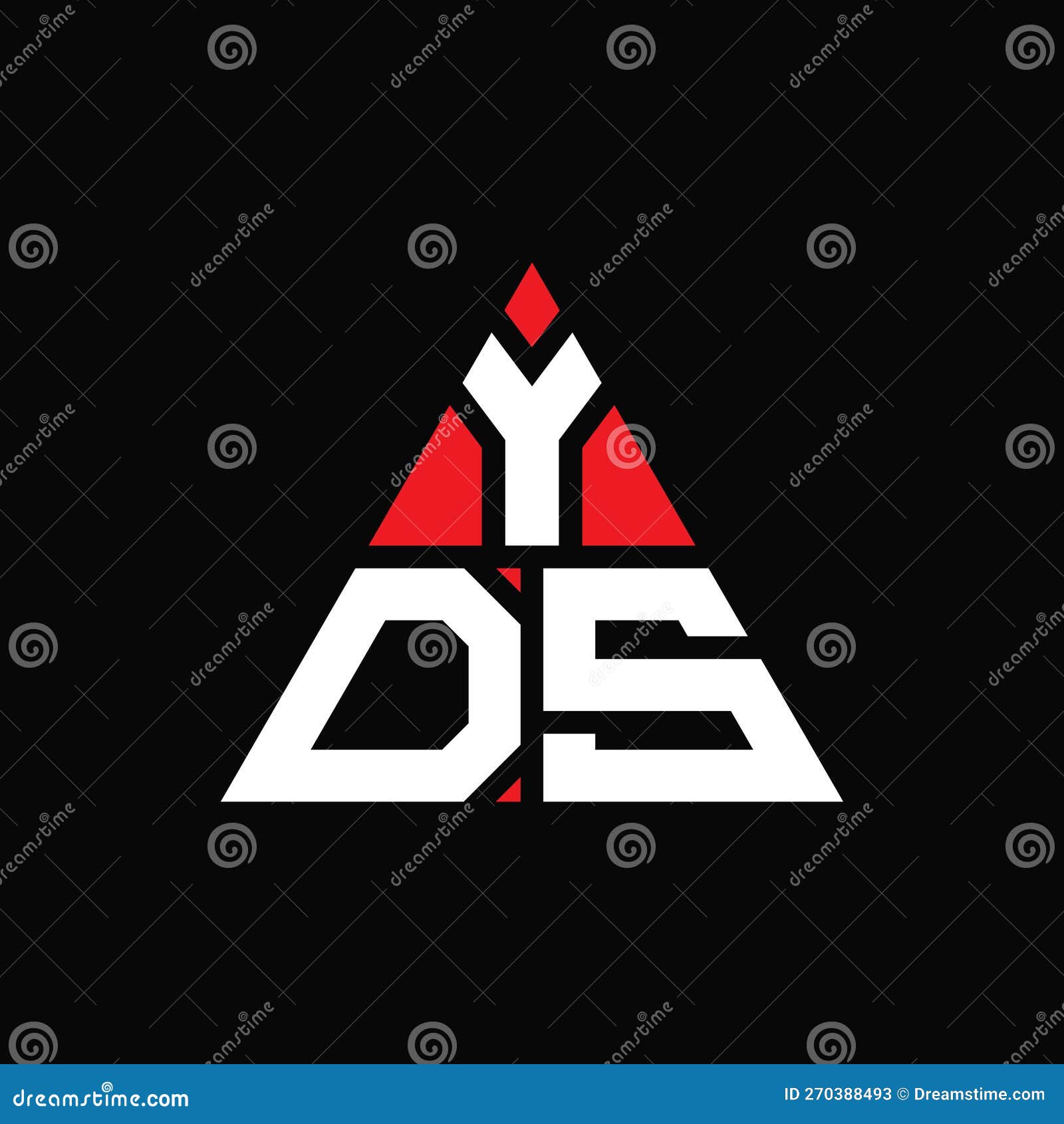 YDS Triangle Letter Logo Design with Triangle Shape. YDS Triangle Logo ...
