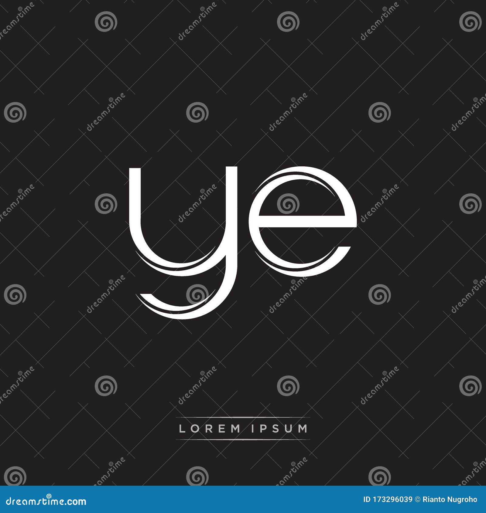 YE Initial Letter Split Lowercase Logo Modern Monogram Template ...