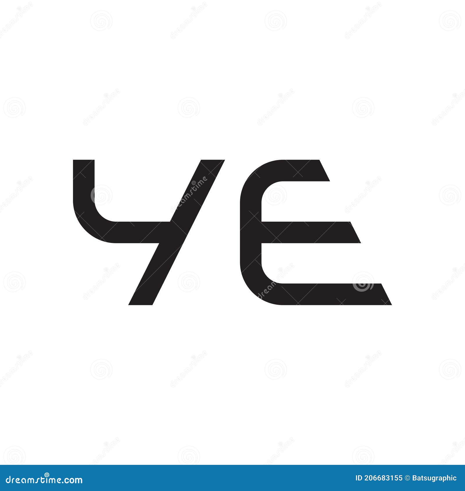 Ye Initial Letter Vector Logo Icon Stock Vector - Illustration of modern, alphabet: 206683155