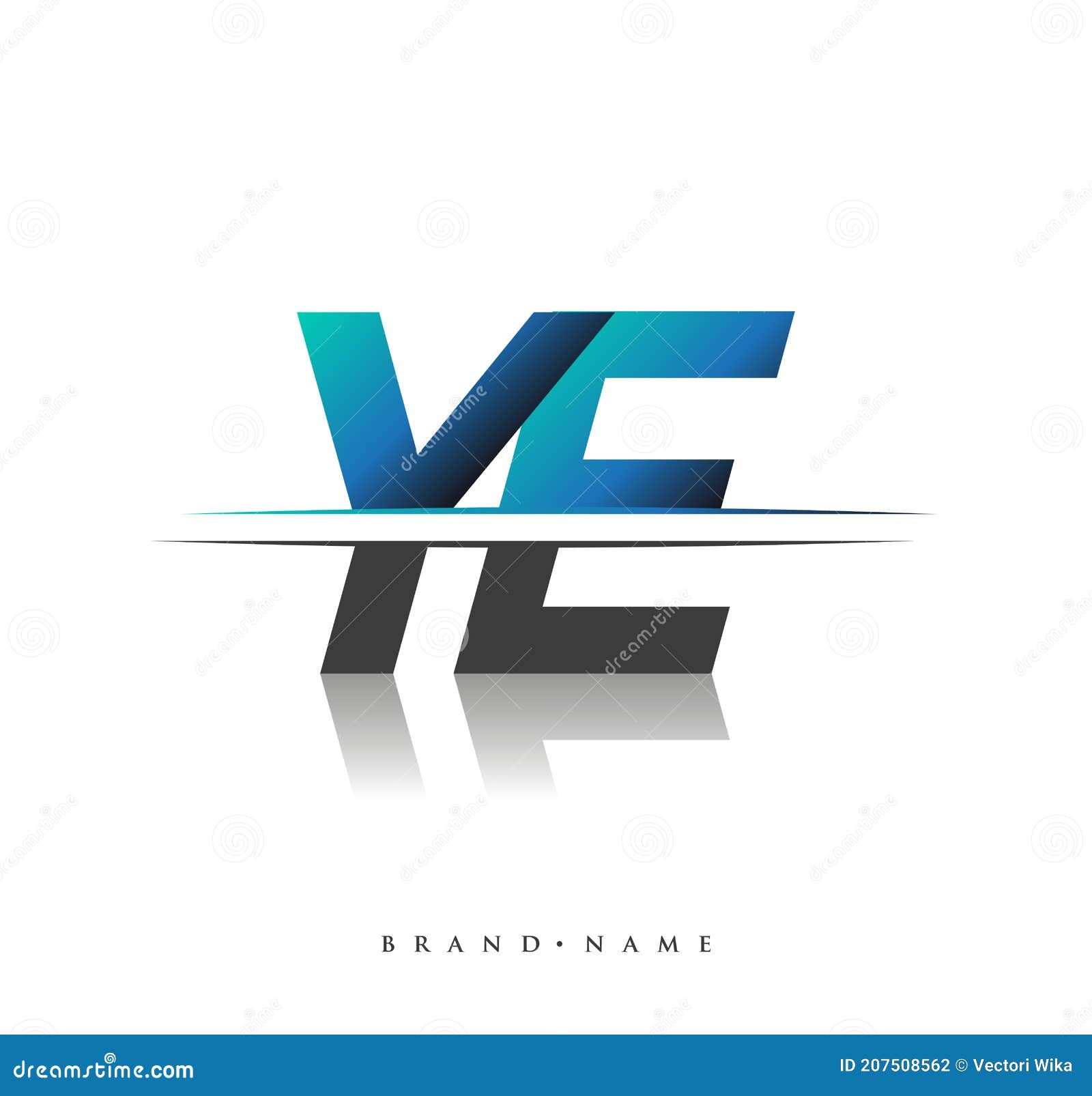 YE Initial Logo Company Name Colored Black and Blue, Simple and Modern ...