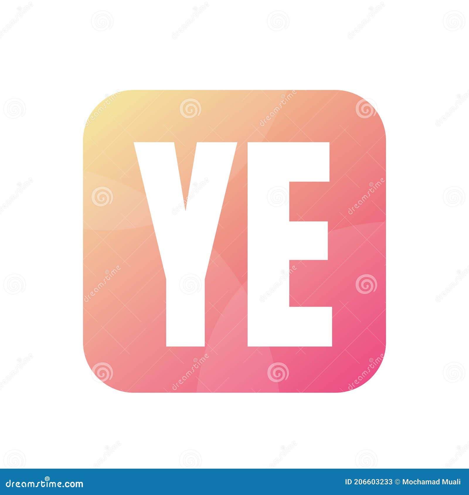 YE Letter Logo Design with Simple Style Stock Vector - Illustration of ...