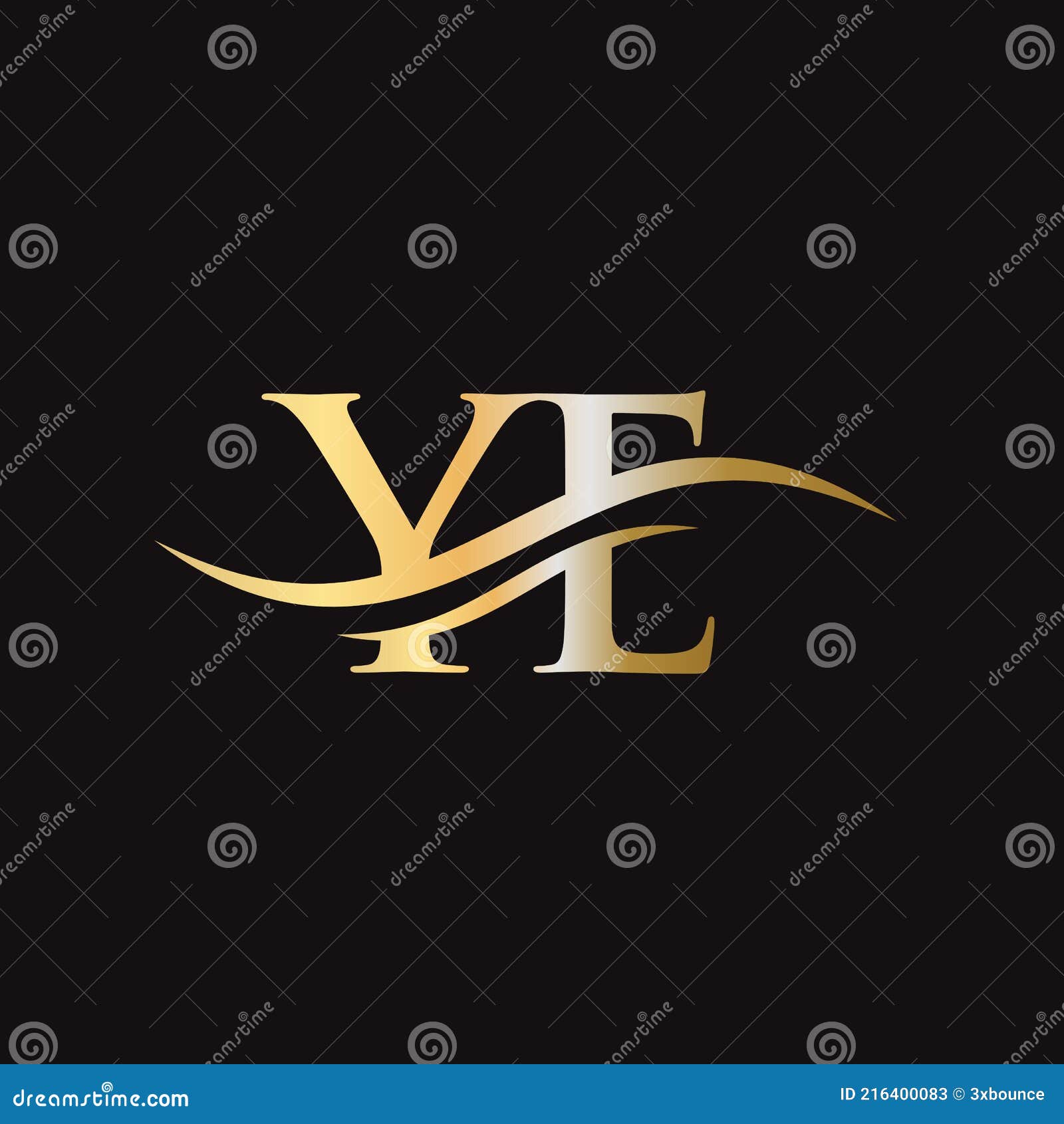 YE Logo Design. Initial YE Letter Logo Design Luxury Concept Cartoon ...