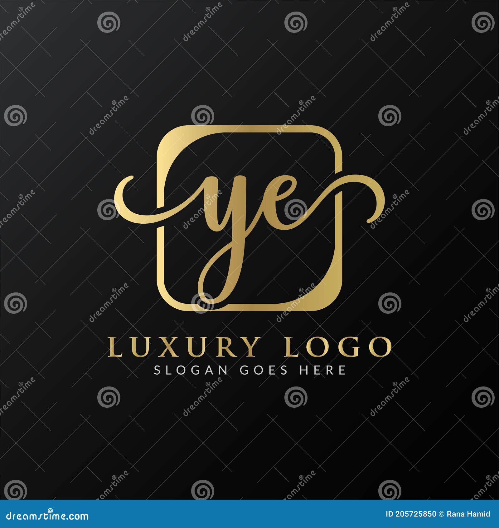 YE Logo Design Vector Template. Initial Luxury Letter YE Vector ...
