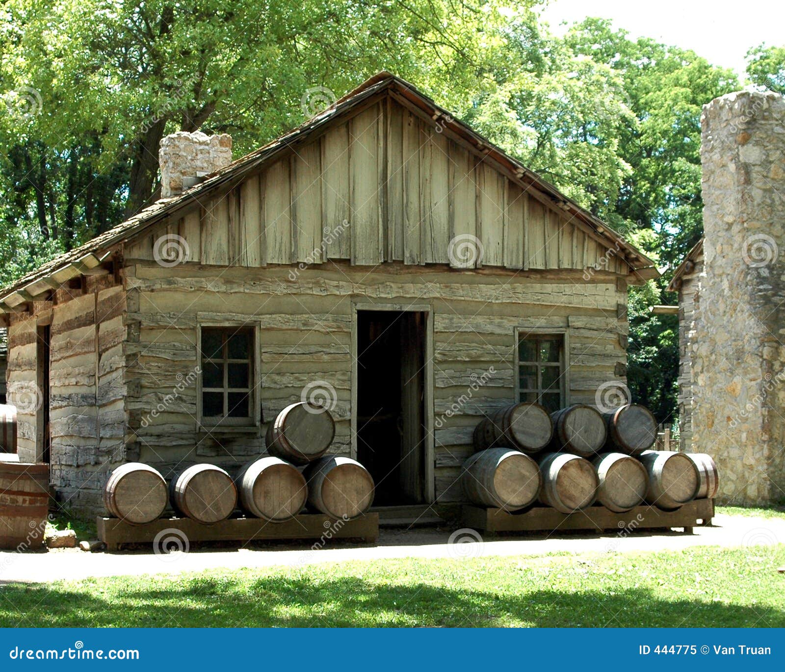 Ye Old Tavern stock image. Image of village, settlers, barrels - 444775