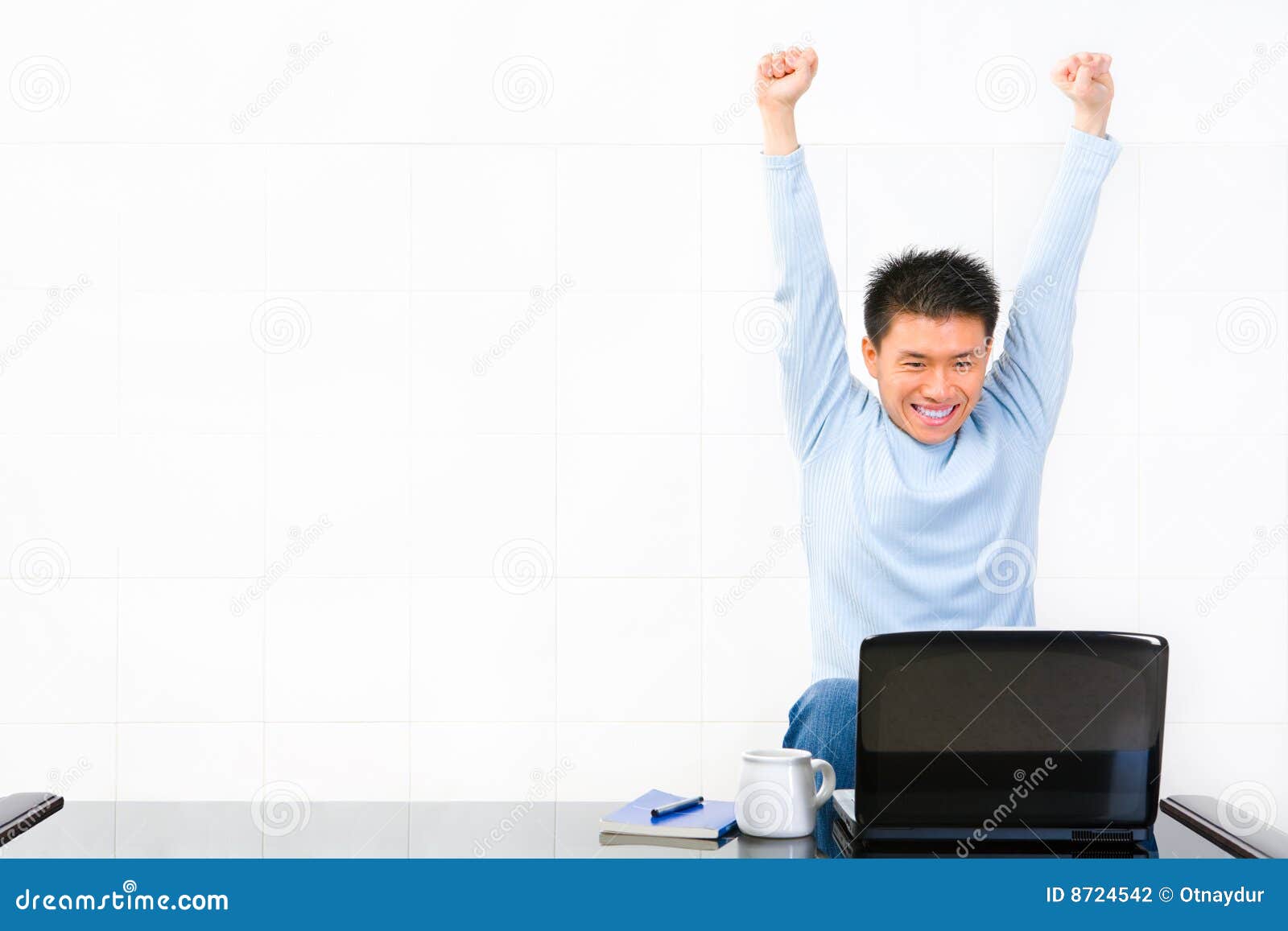 Yeah! stock photo. Image of looking, copy, success, book - 8724542