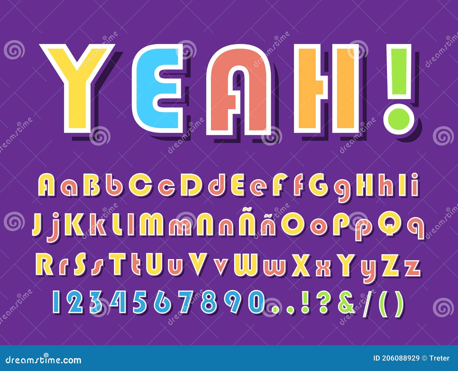 High Quality Modern Festive Alphabet on Color Background . Isolated ...