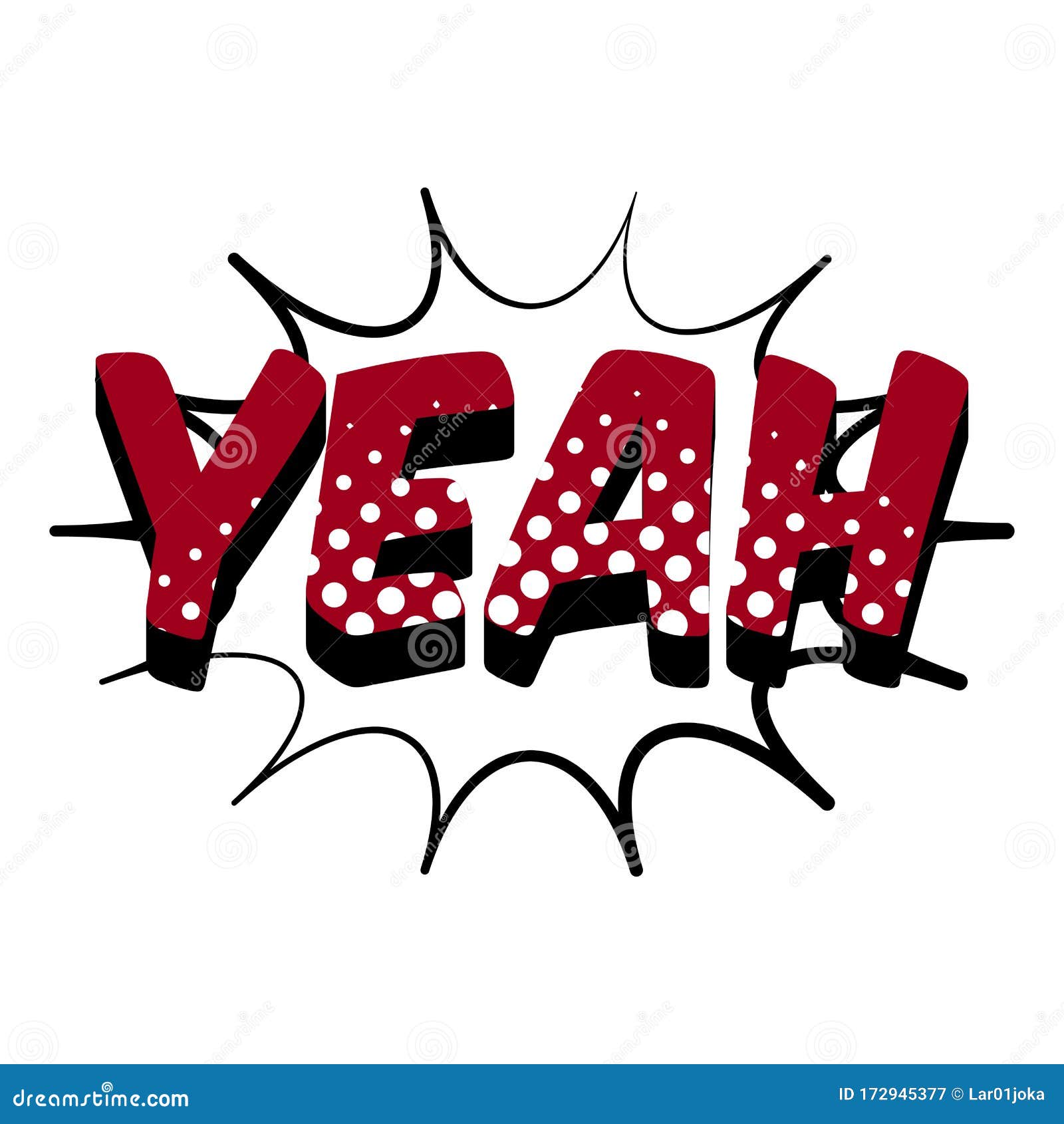 Yeah Comic Bubble Expression Stock Vector - Illustration of bubble ...