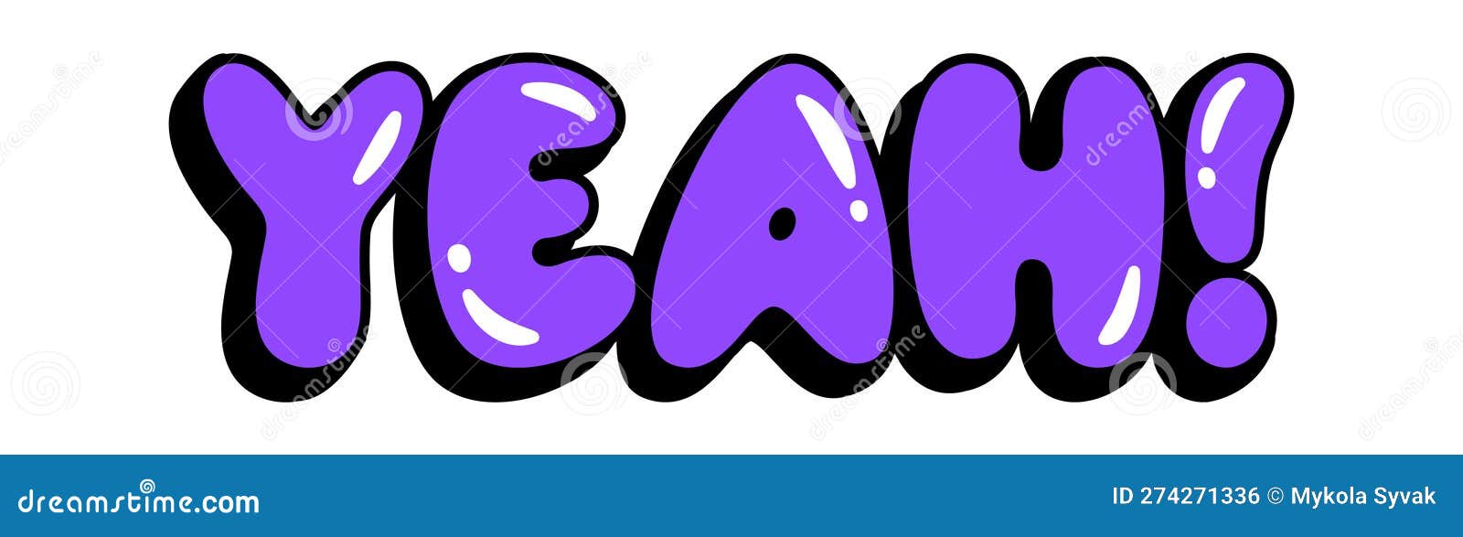 Yeah Comic Font Letters stock vector. Illustration of design - 274271336