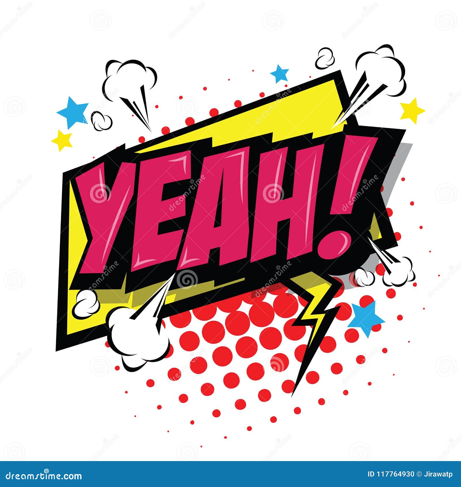 Yeah! Comic Speech Bubble. Vector Eps 10. Stock Vector - Illustration ...