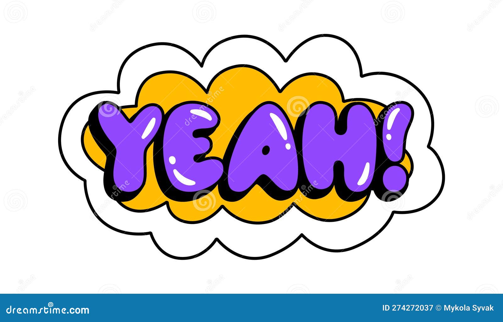 OH YEAH! Comic Speech Bubble, Cartoon Vector Illustration ...