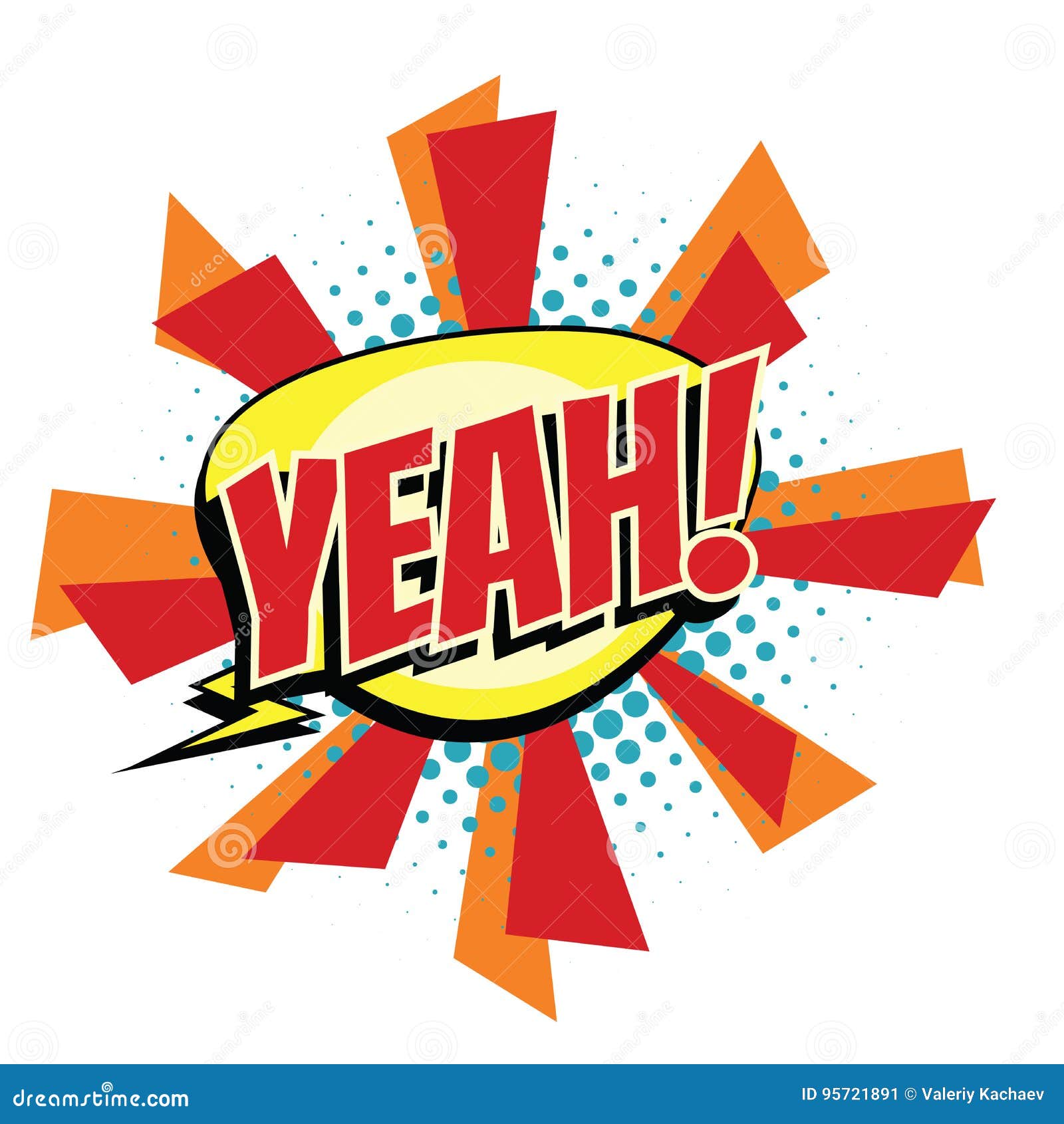 OH YEAH! Comic Speech Bubble, Cartoon Vector Illustration ...