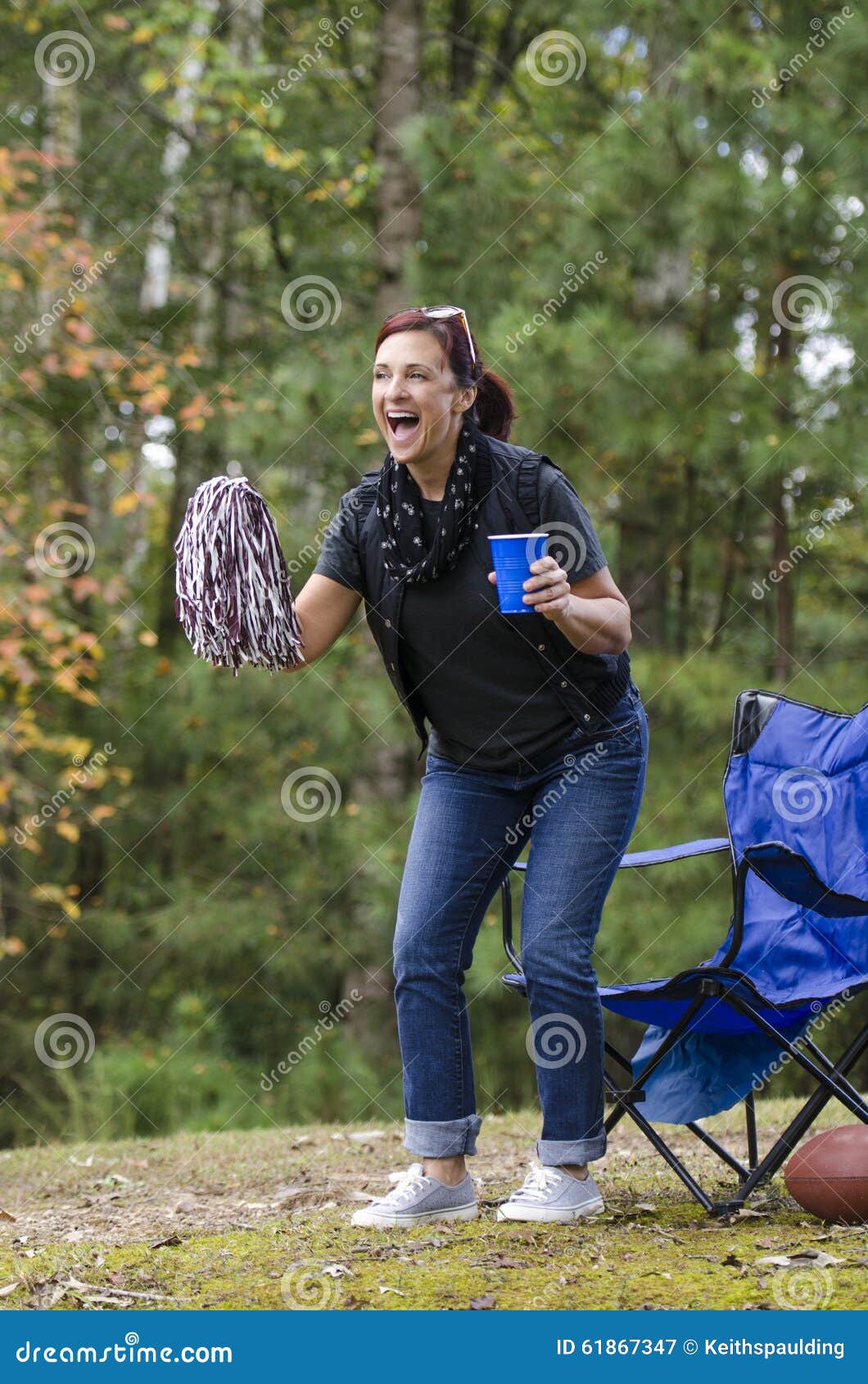 Yeah stock image. Image of fans, energy, leisure, woman - 61867347