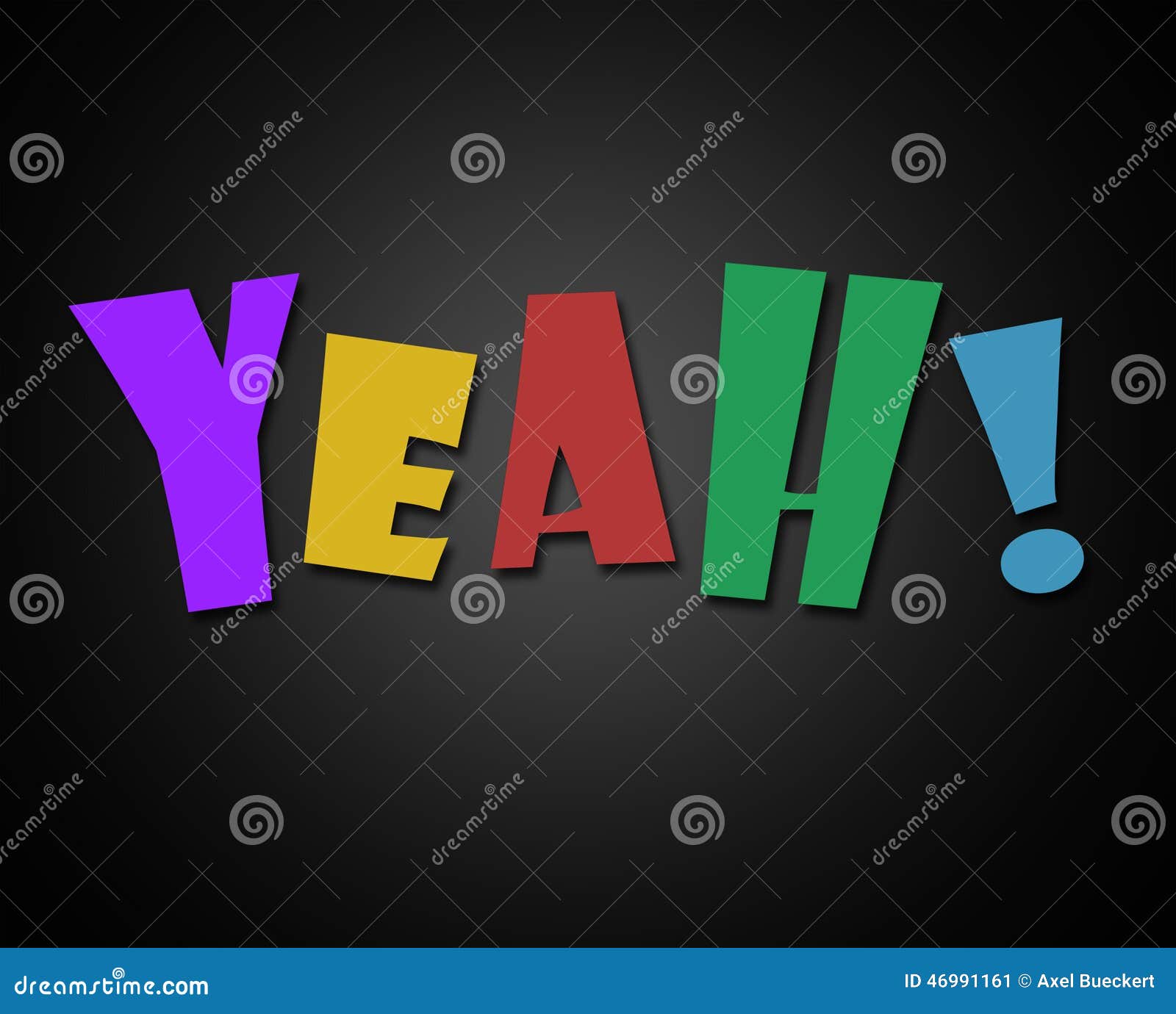 Yeah illustration stock illustration. Illustration of shout - 46991161