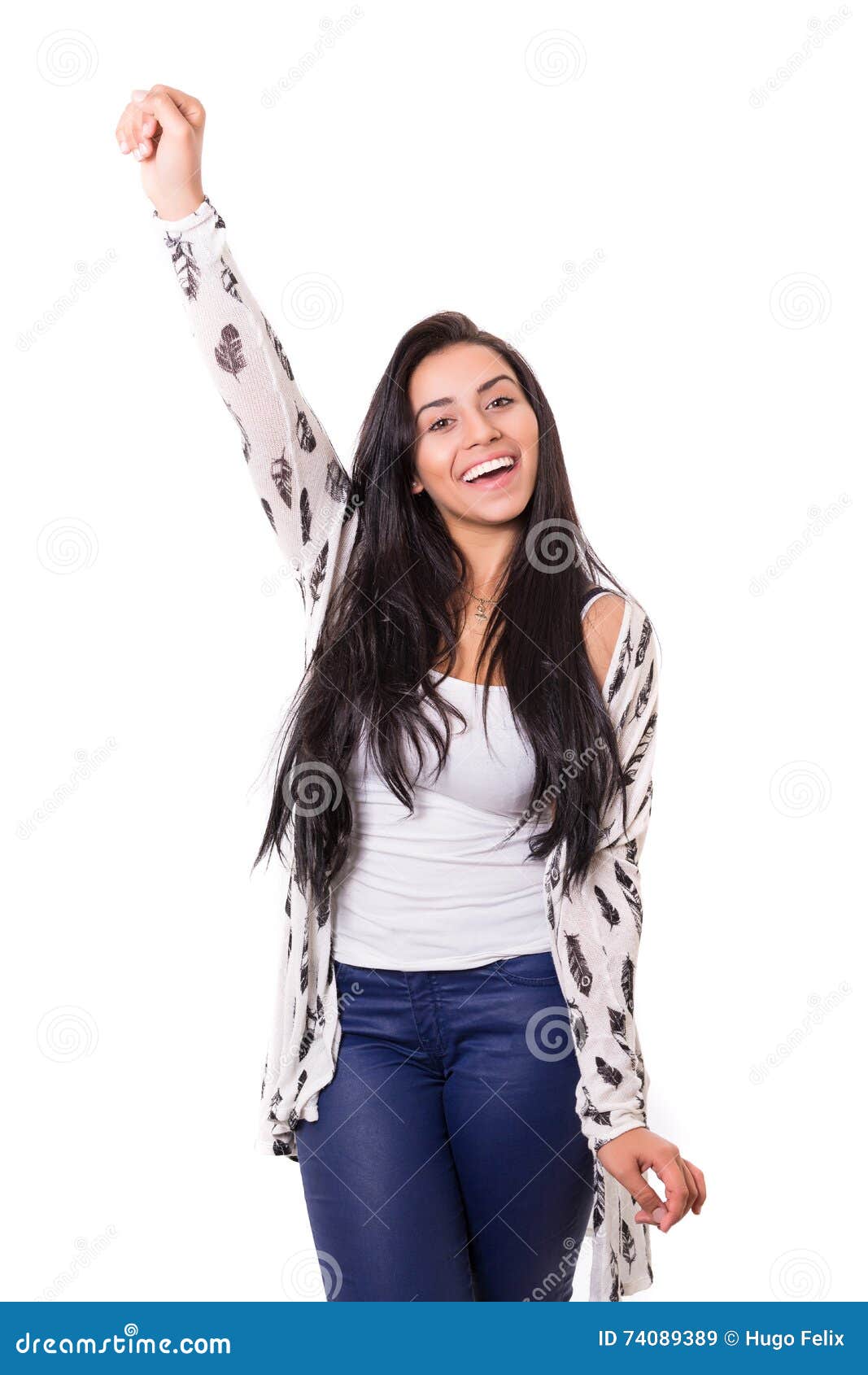 Yeah! Sooo happy! stock image. Image of freedom, adult - 74089389
