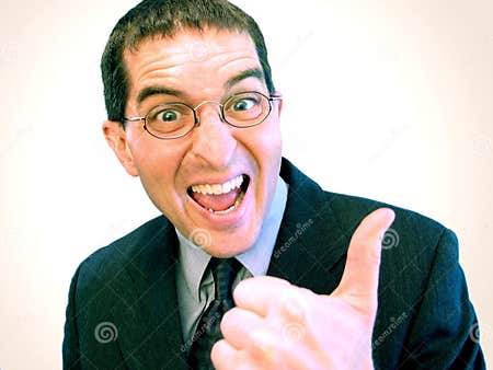 Yeah! (Success at Last!) stock image. Image of glasses - 155987