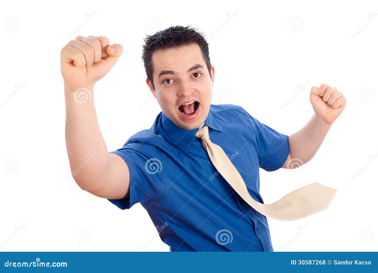 Yeah! stock photo. Image of gesture, successful, shirt - 30587268