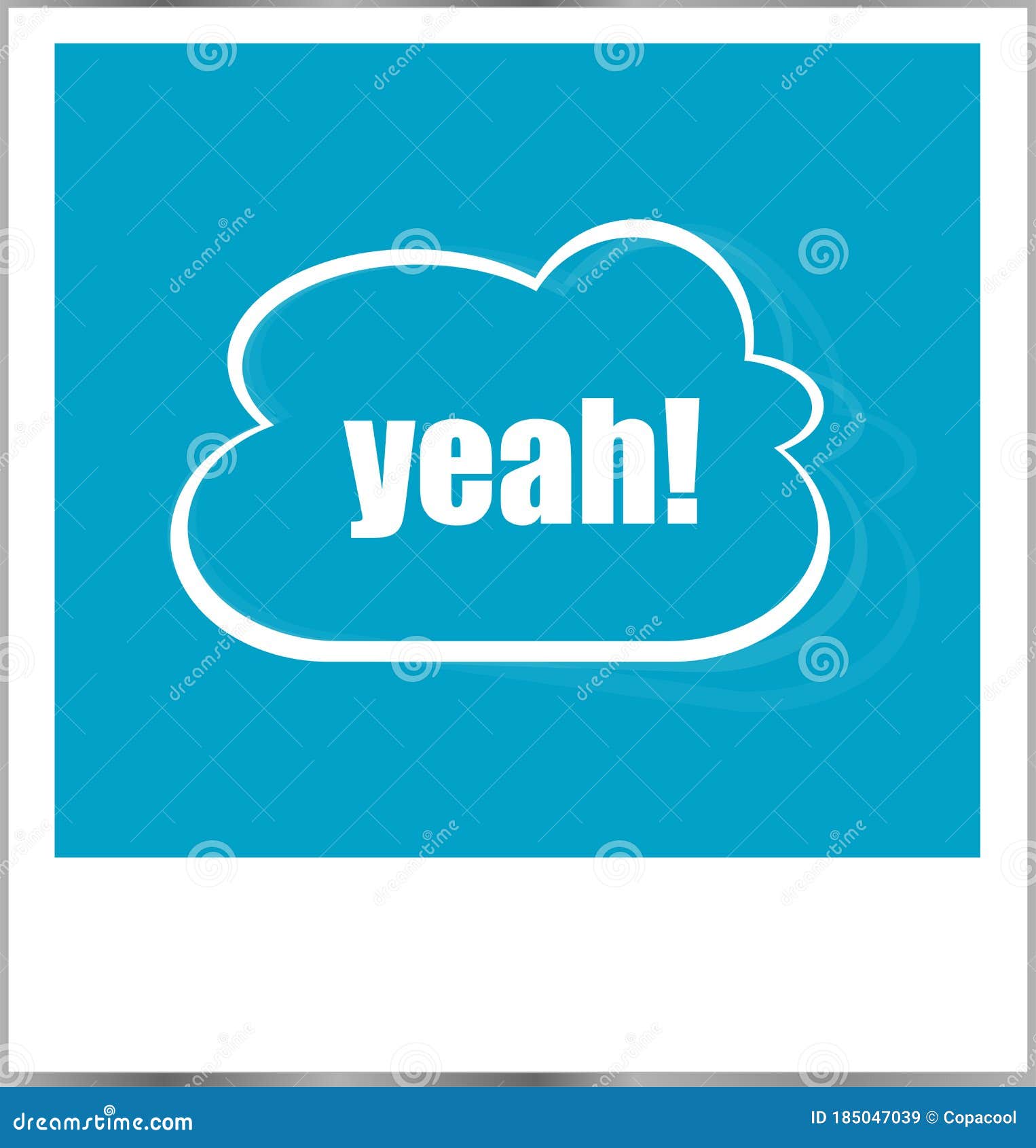 Yeah Word Business Concept, Photo Frame Isolated on White Stock ...