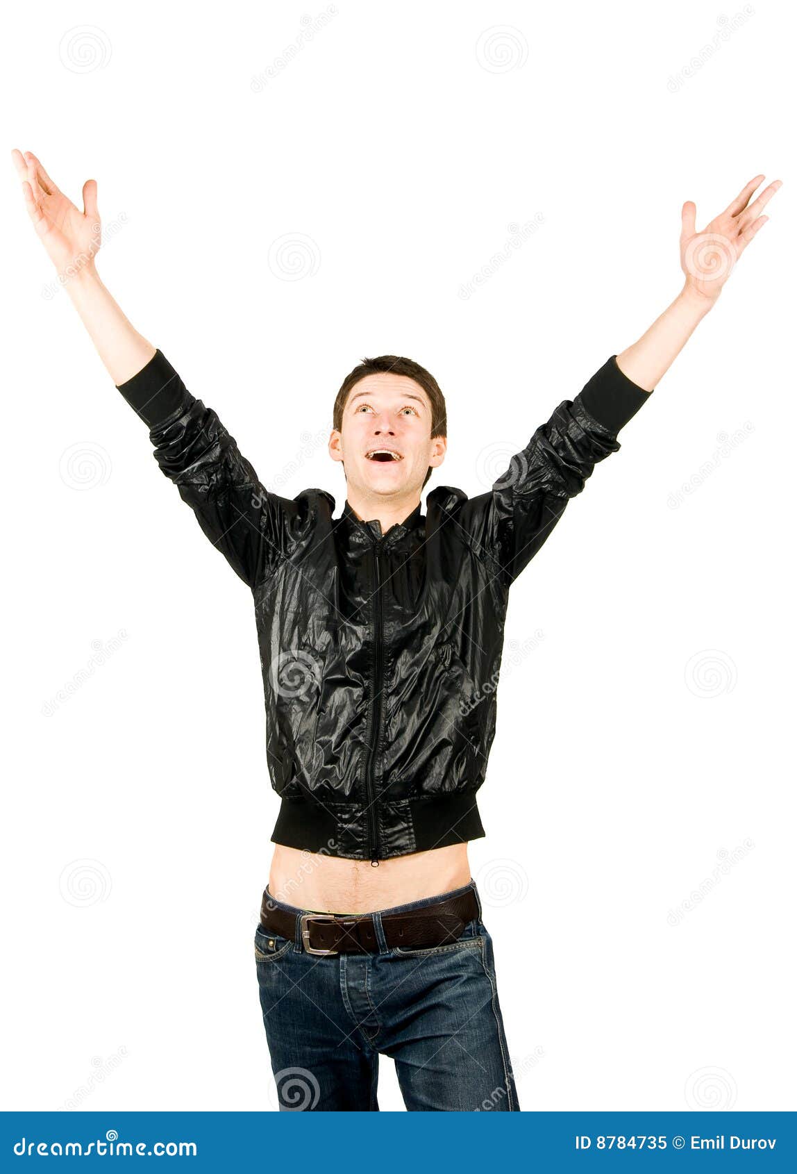 Yeah! Young man is happy stock image. Image of corporate - 8784735