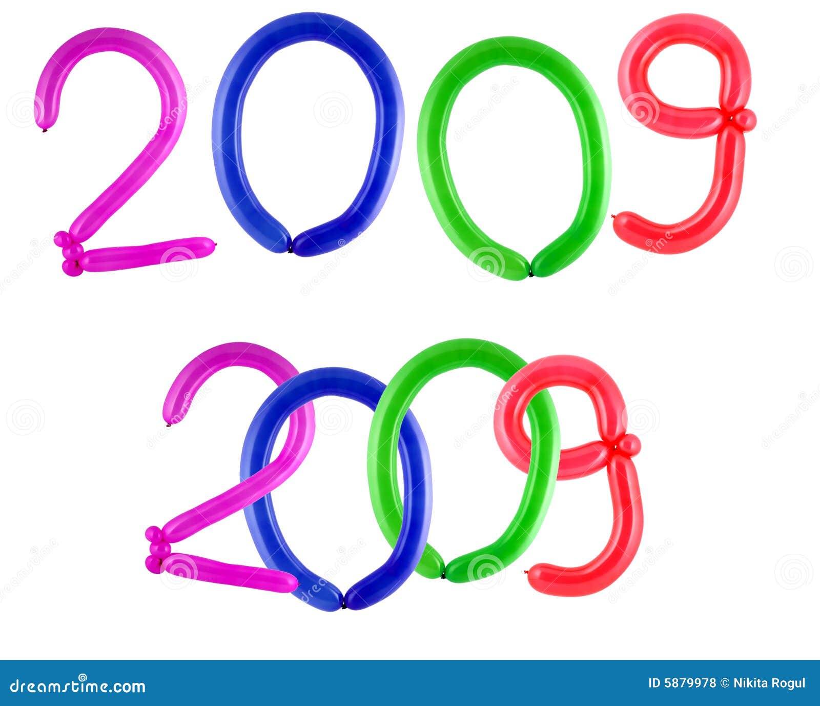 Year 2009 stock photo. Image of interlaced, date, twisted - 5879978