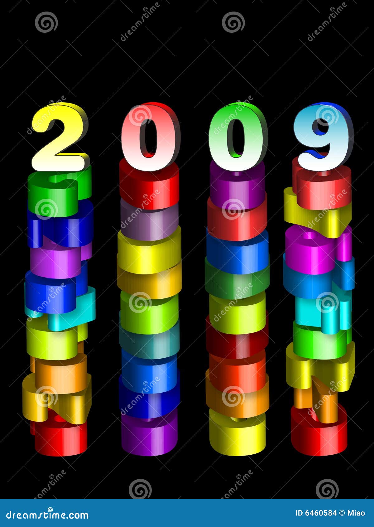 Year 2009 stock illustration. Illustration of abstract - 6460584