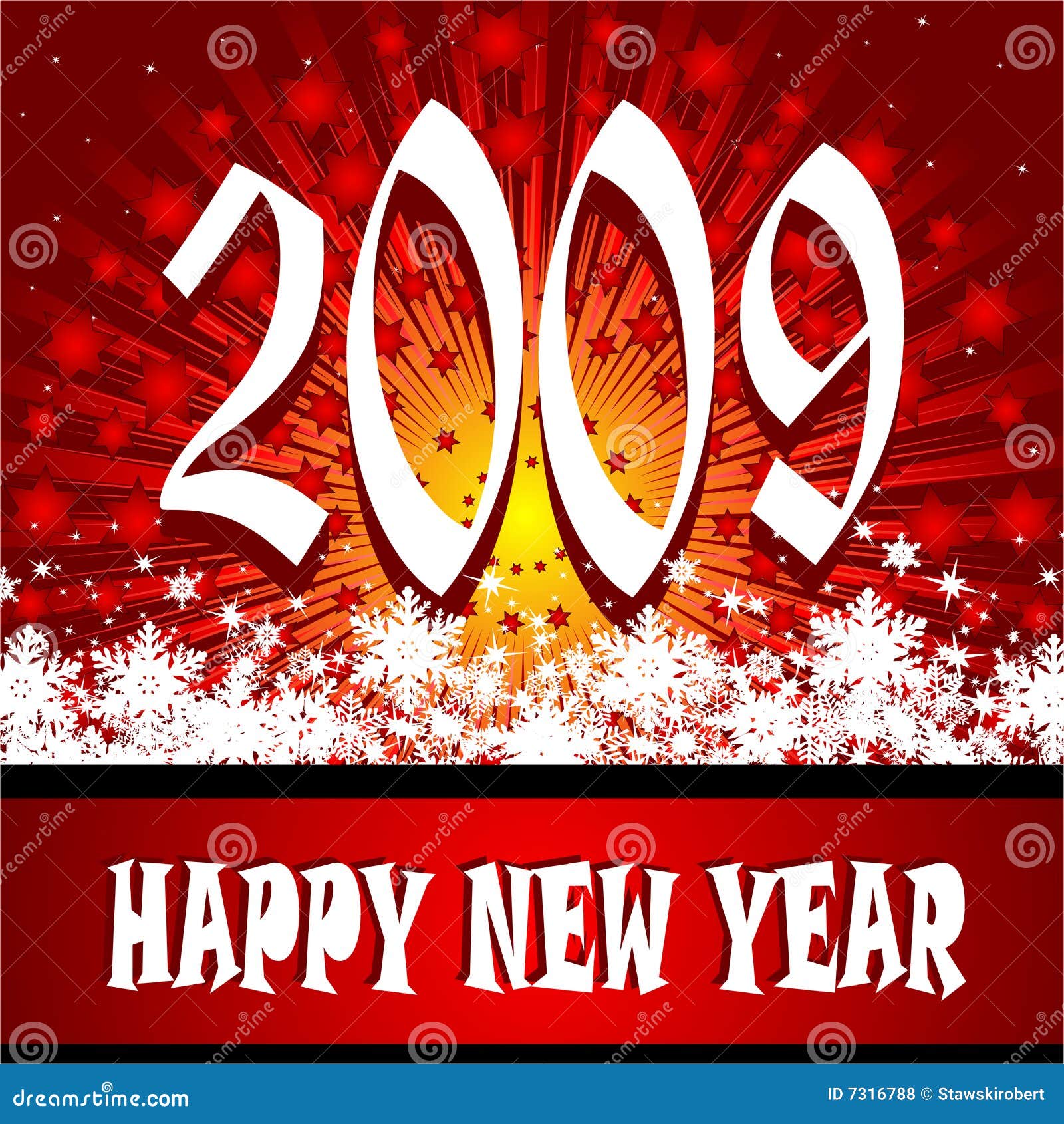 Year 2009 stock vector. Illustration of season, annual - 7316788