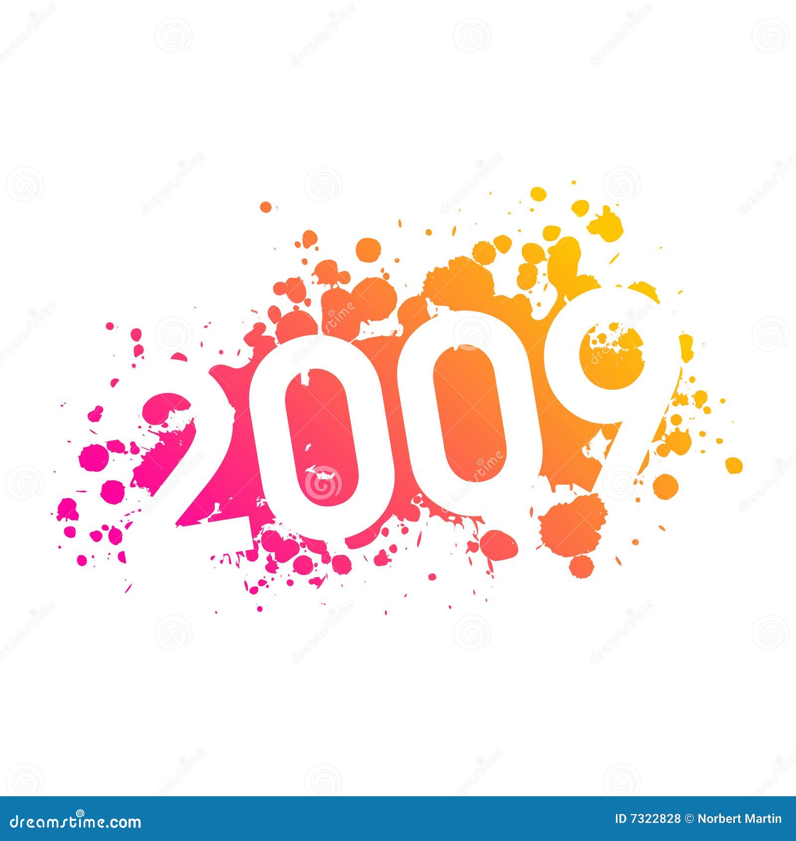 Year 2009 illustration stock vector. Illustration of glitter - 7322828