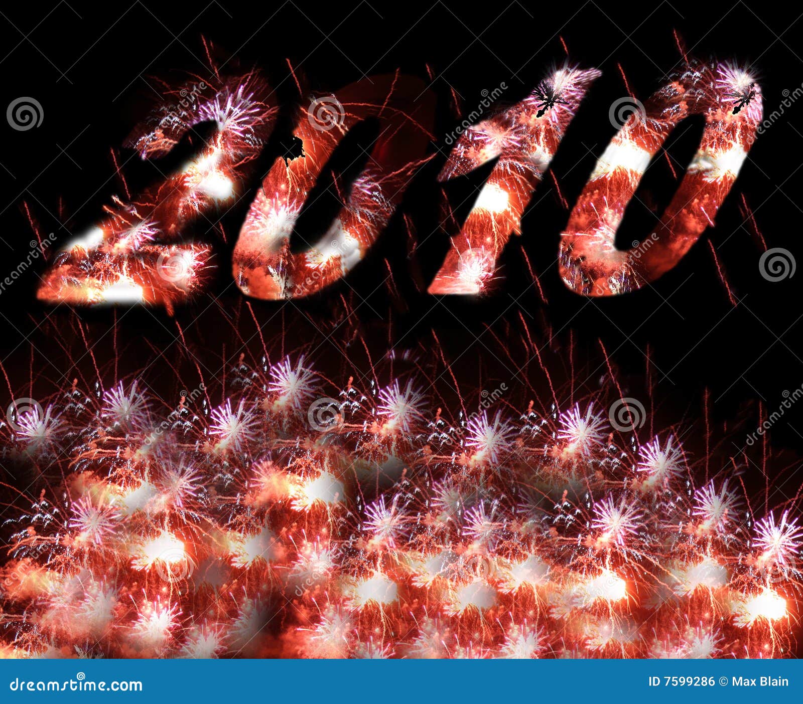 Year 2010 stock photo. Image of explosive, flame, production - 7599286