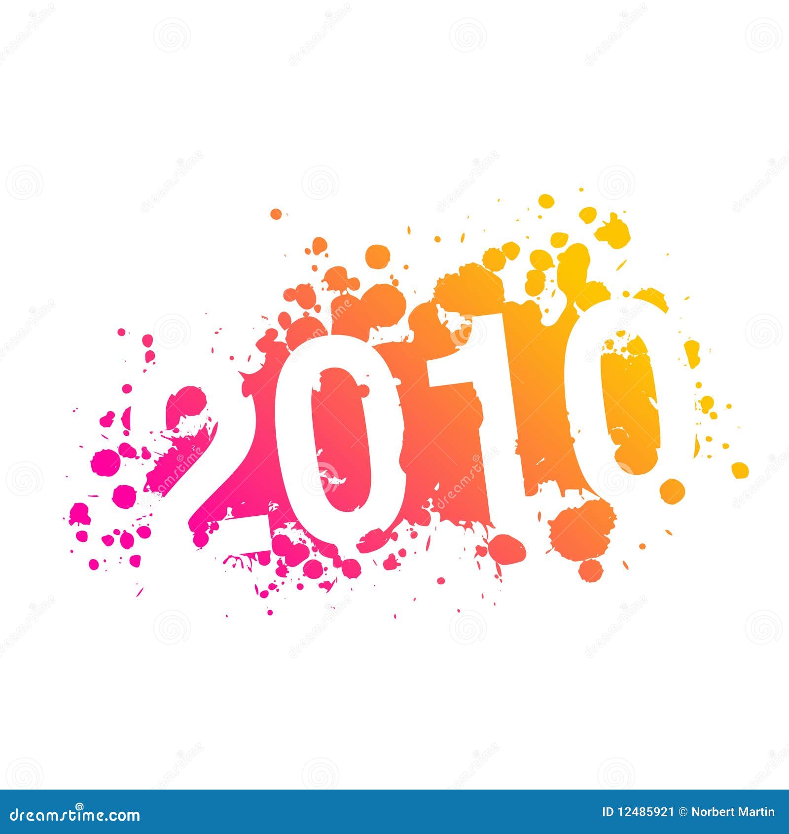 Year 2010 Illustration - Vector Stock Vector - Illustration of orange ...