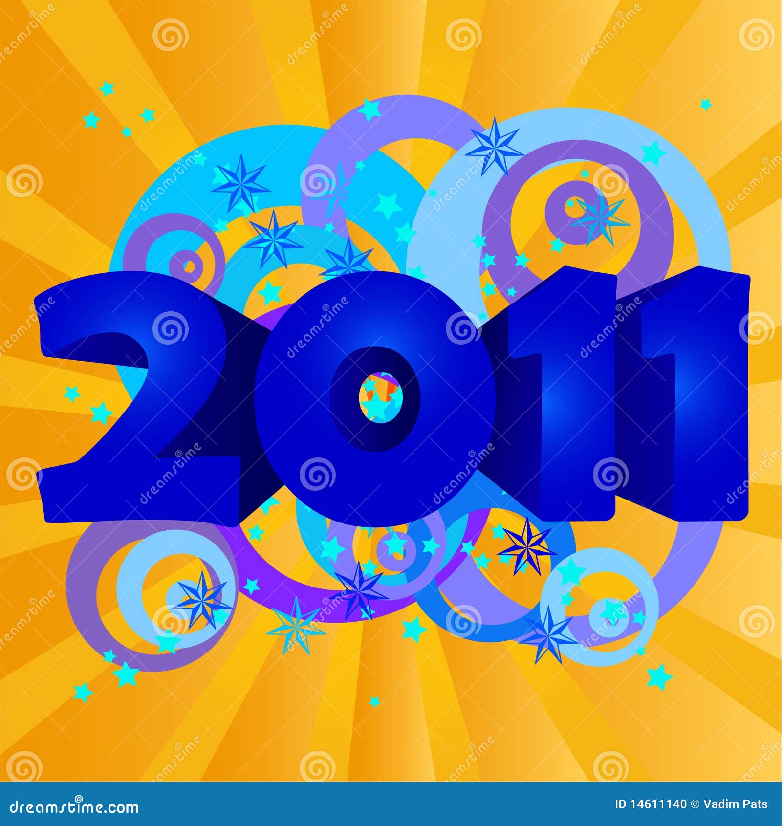Year 2011 illustration stock vector. Illustration of beginnings - 14611140