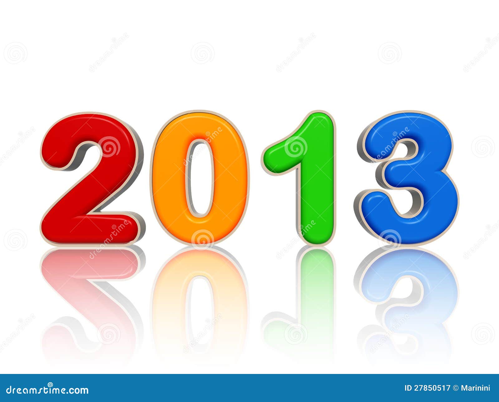 Year 2013 In Colored Figures Royalty Free Stock Photography - Image ...